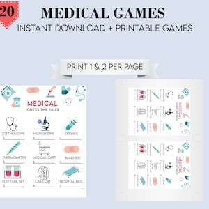 Medical Games, Med School Games, Nursing Printable Games, Doctor Games ...