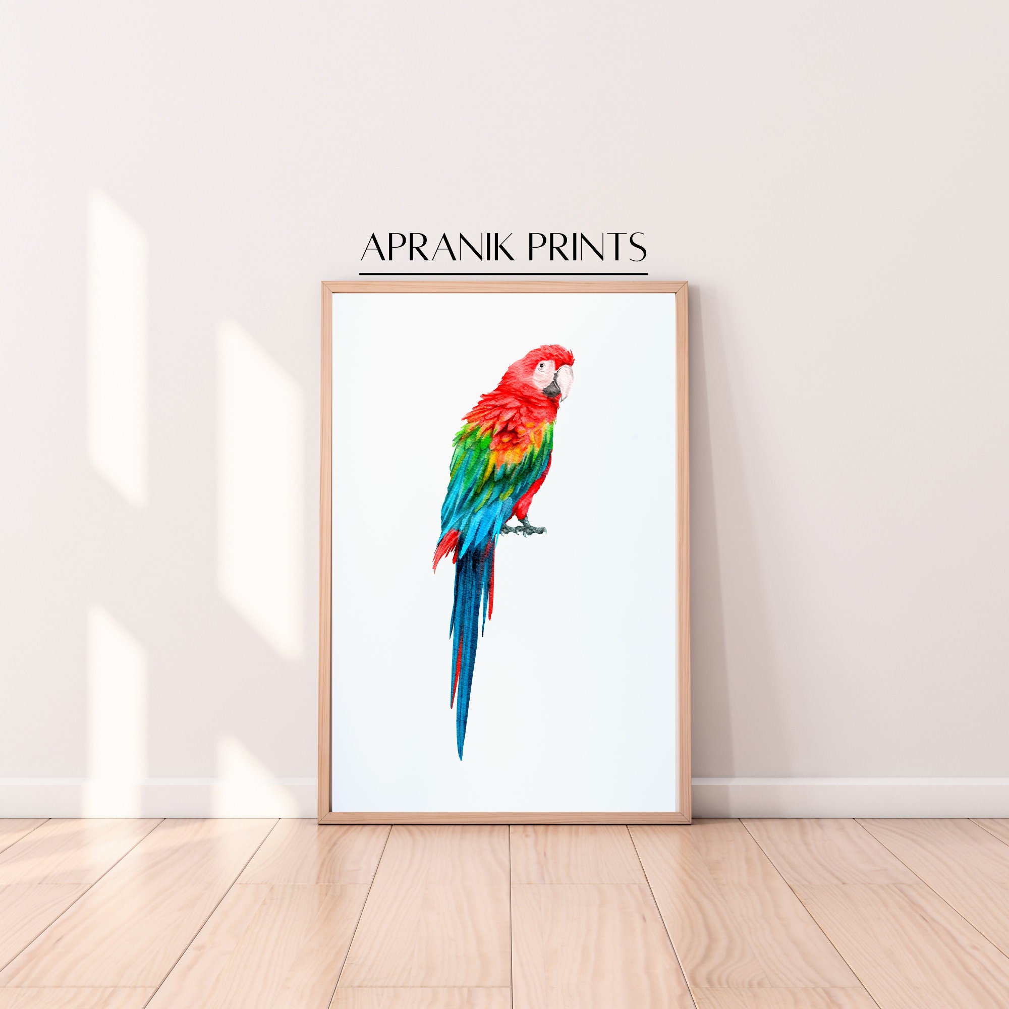 Macaw Print Set of 3 Parrot Wall Art Macaw Wall Art Printable Parrots ...