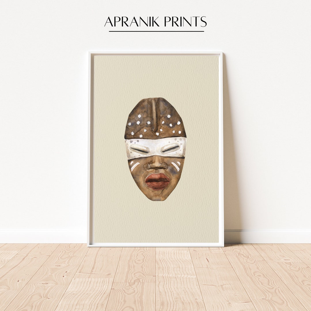 African Wall Art, Printable, Adinkra Symbols, African Mask, Black ...