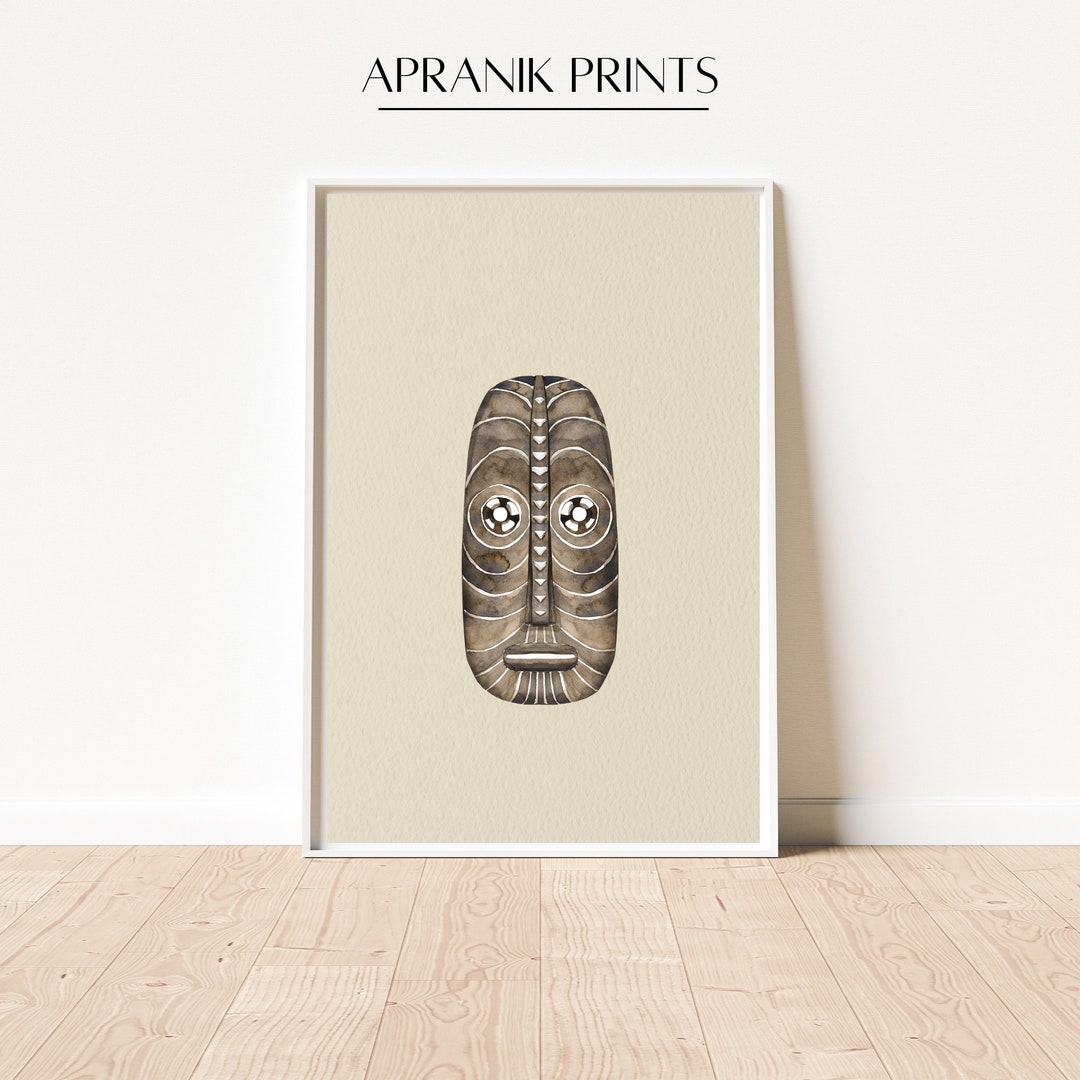 African Wall Art, Printable, Adinkra Symbols, African Mask, Black ...