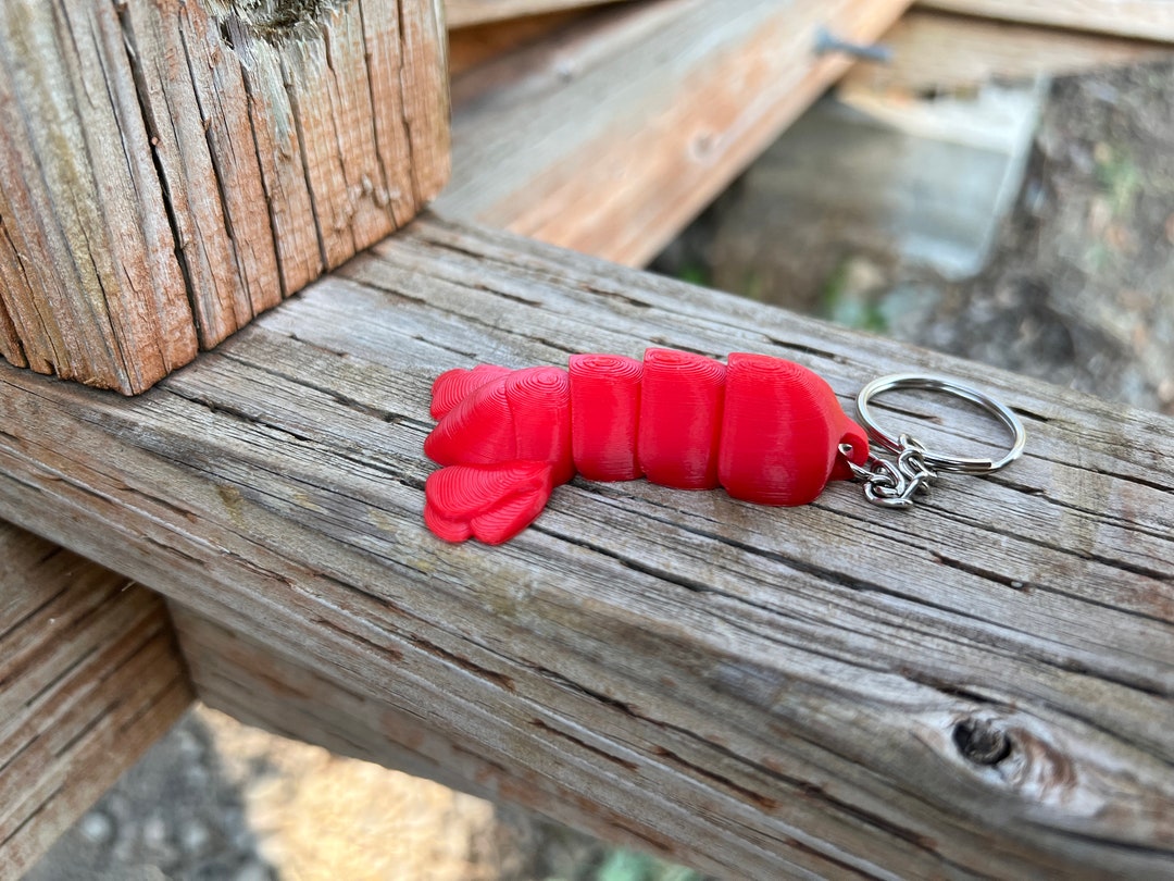 Articulated Lobster Tail Keychain - Etsy