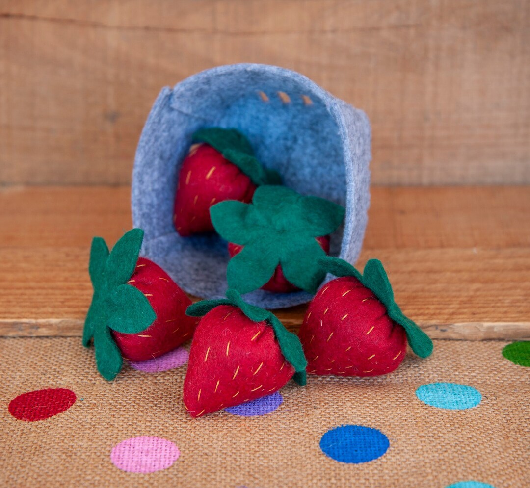 Felt Strawberry Punnet - Etsy Australia