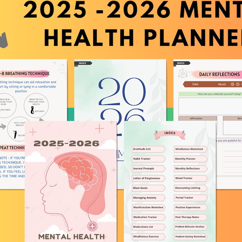 Mental Health Planner - Etsy