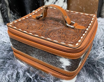 Tooled Cowhide Jewelry Box - Etsy
