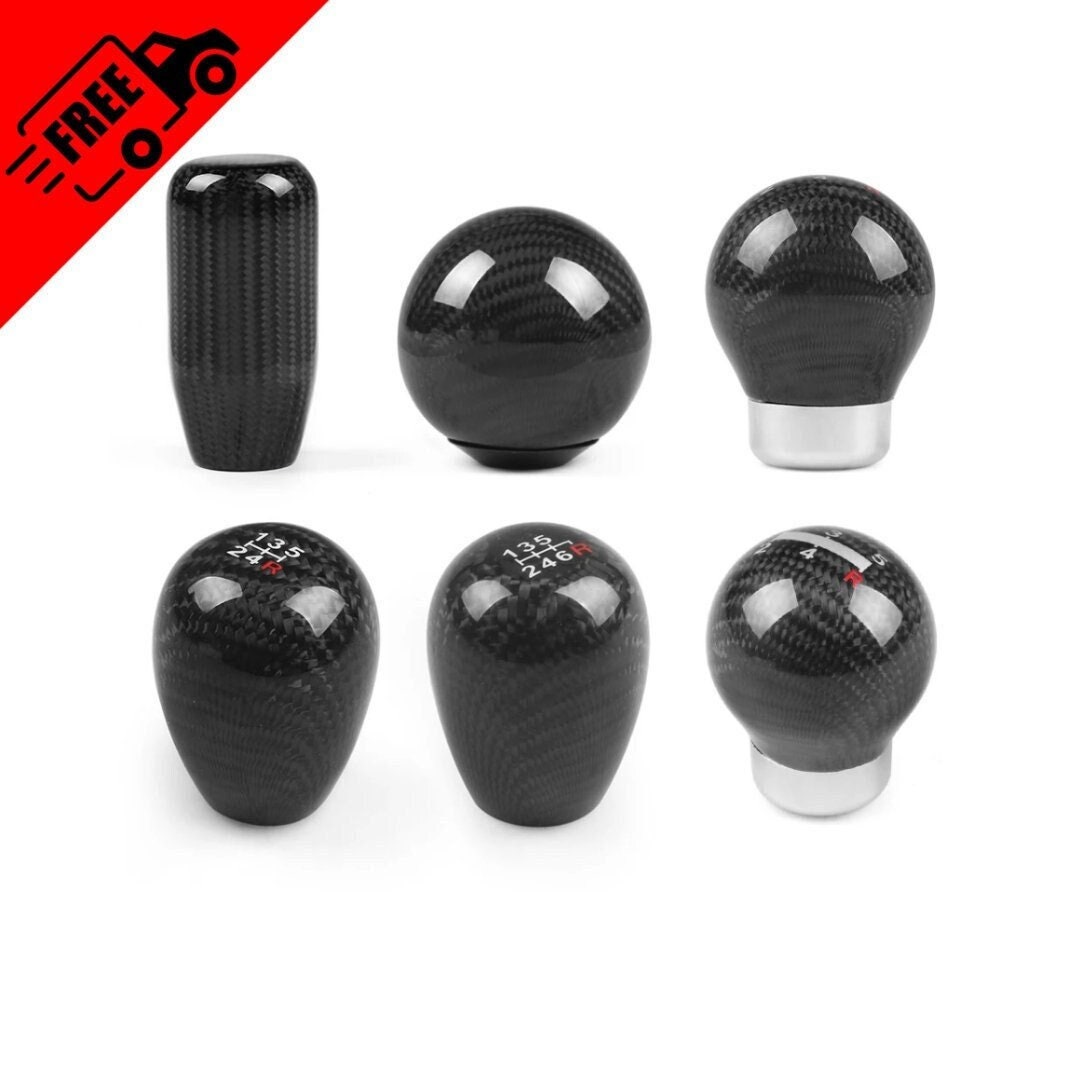 Real Carbon Fiber Gear Shift Knob for Manual and Automatic Transmission ...