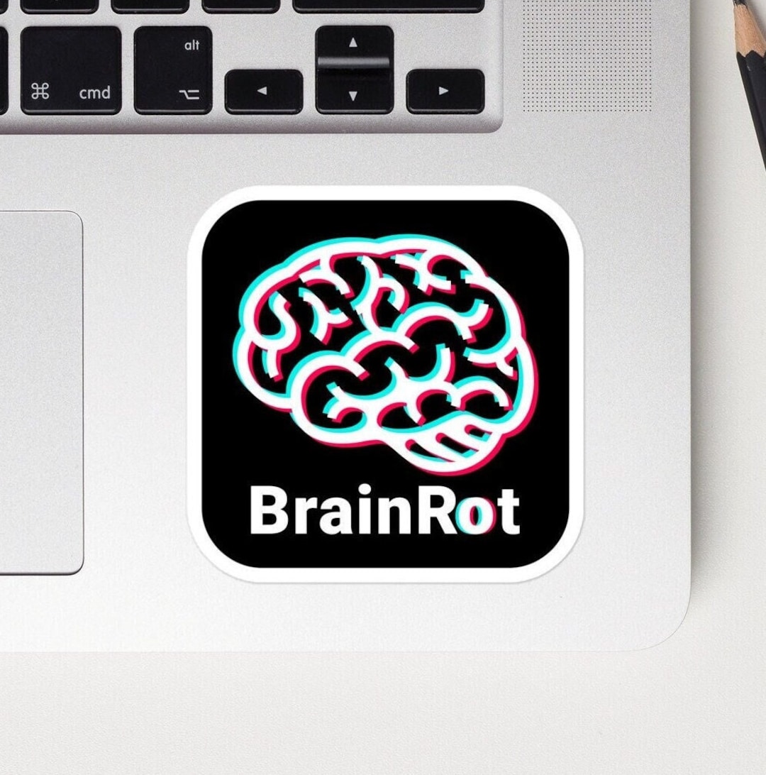 Brain Rot Vinyl Sticker, Black, Bubble Free - Etsy