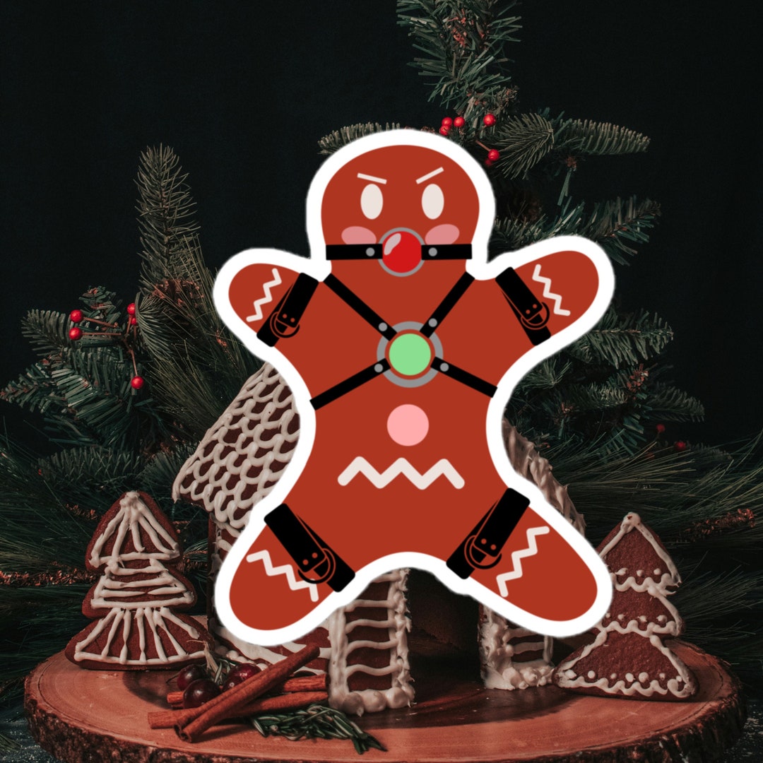 Kinky Gingerbread Man, BDSM Sticker - Etsy
