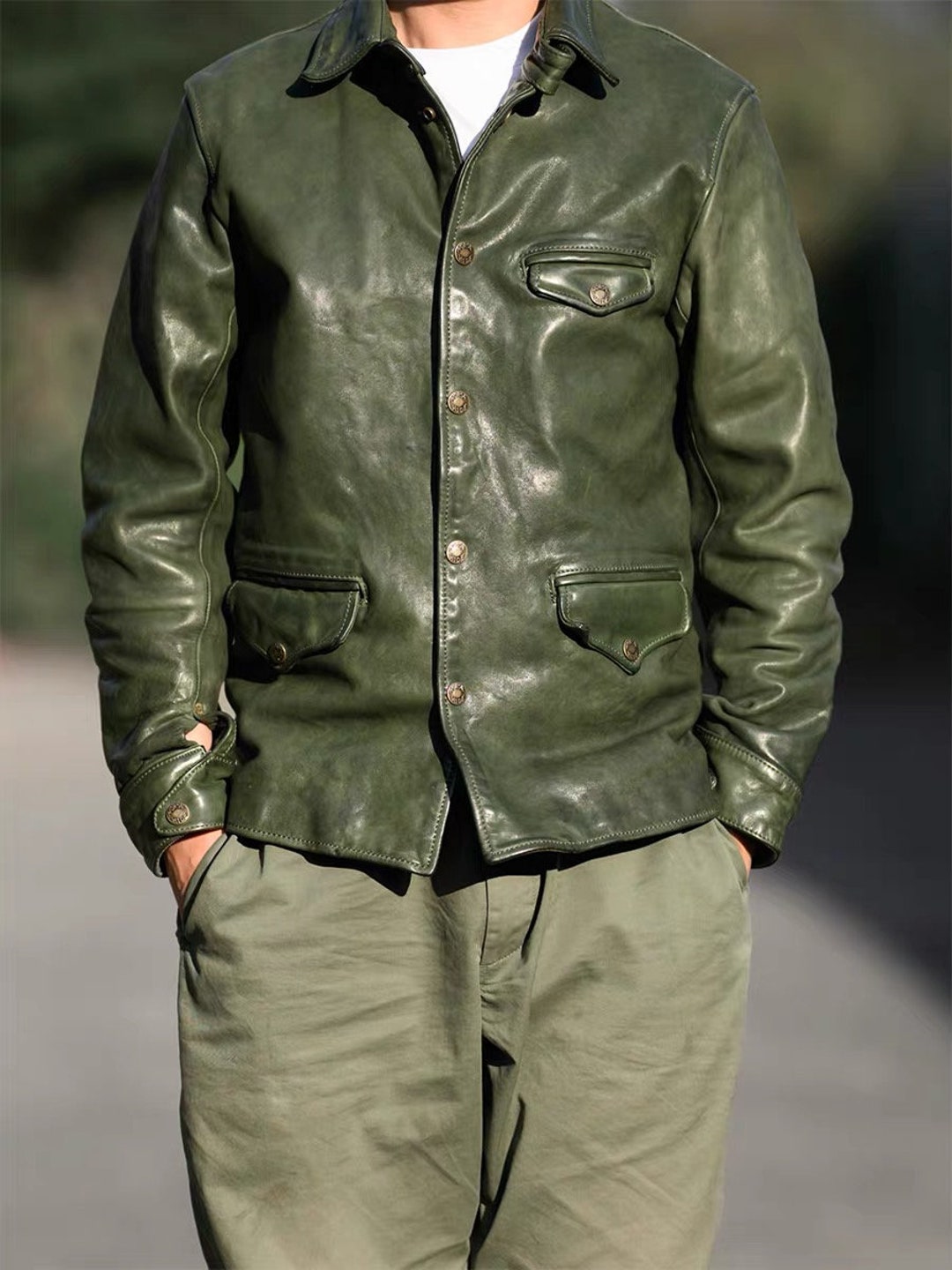 Vintage 1920s Brakeman Horsehide Jacket for Men Women, Weathered ...