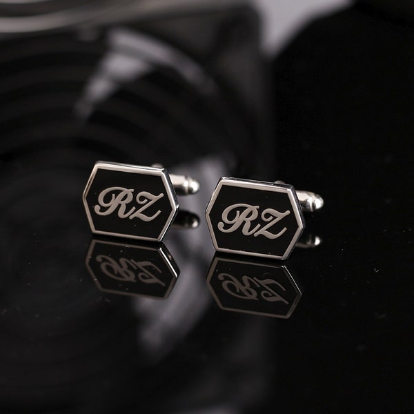 Initial Cufflinks - Etsy