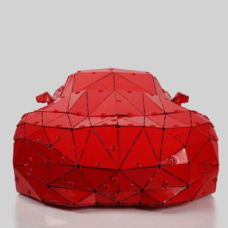 Corvette Metal Car Metal Sculpture Statue 3D Metal Art Home Decor Wall ...