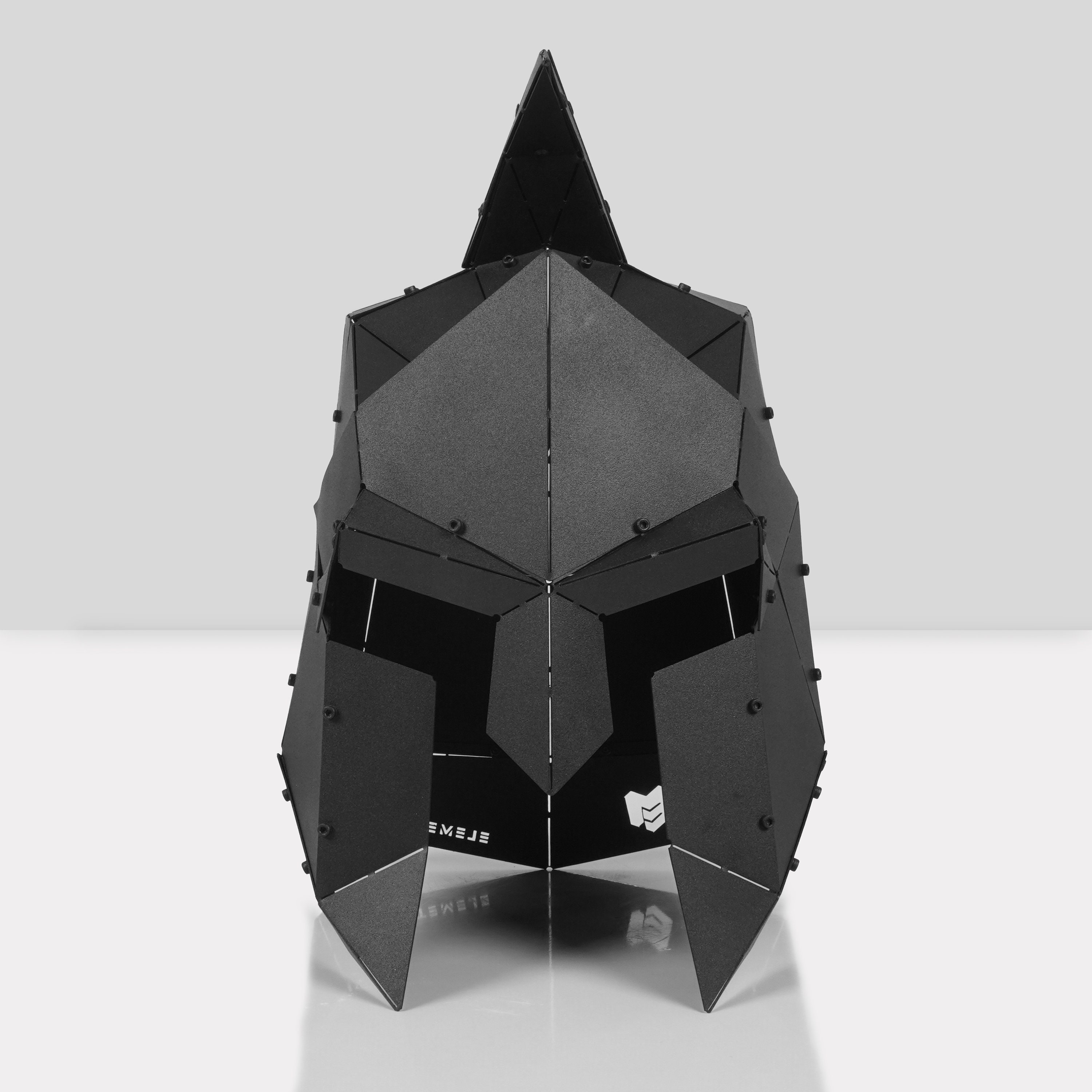 Modern Spartan Helmet Metal Desktop Sculpture - 3D Spartan Helmet Art ...