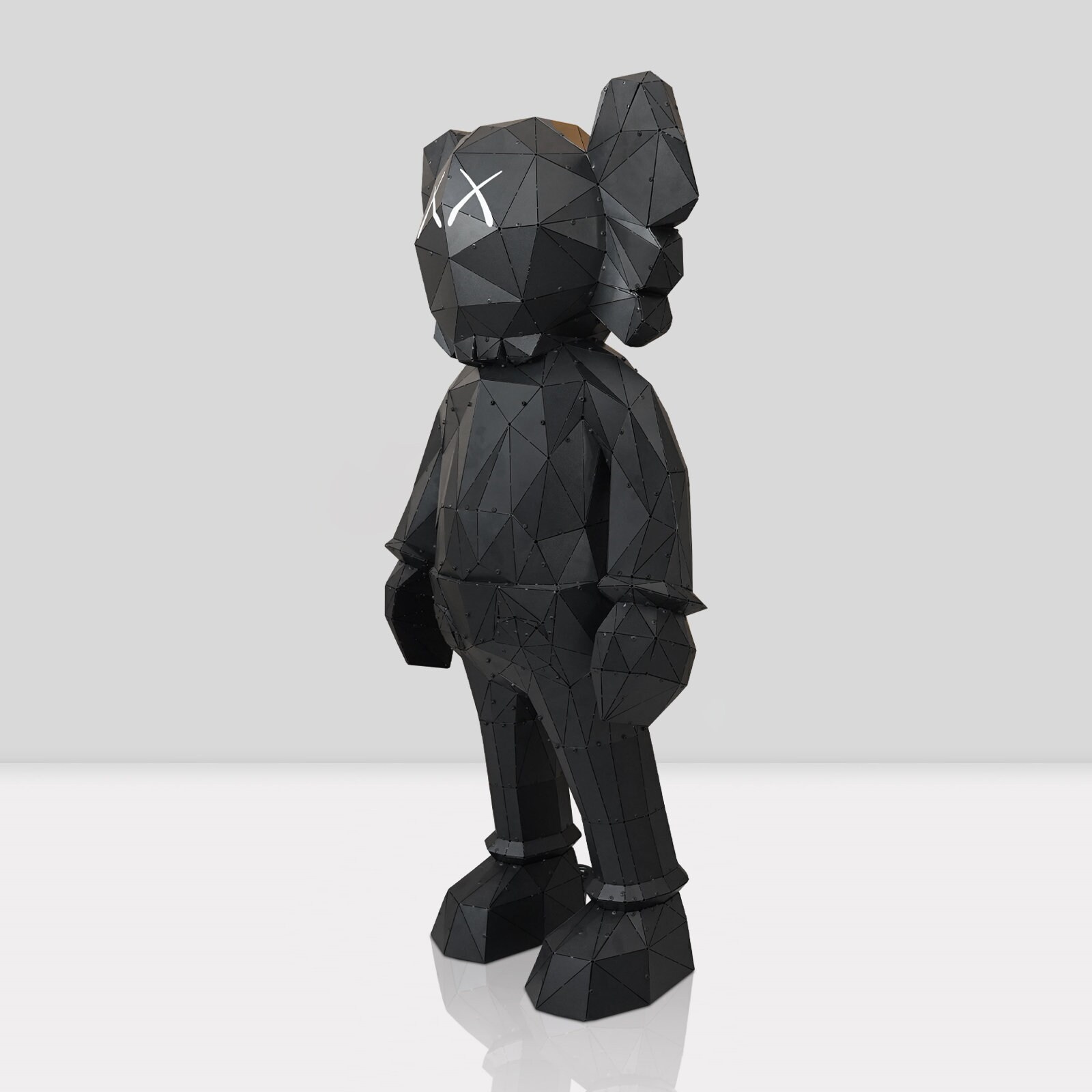 Modern Geometric KAWS Metal Standing KAWS Sculpture - 3D KAWS Garden ...