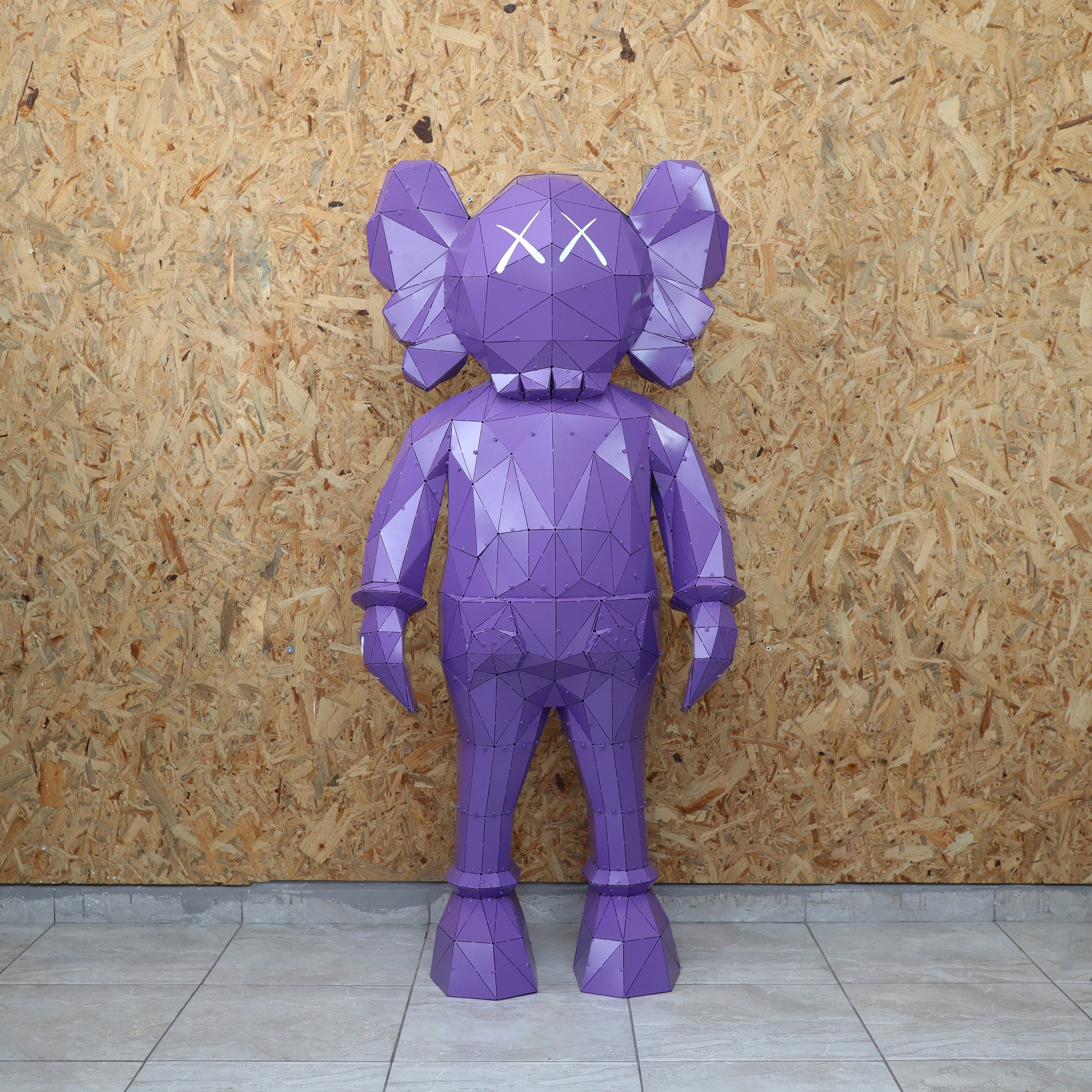 Modern Geometric KAWS Metal Standing KAWS Sculpture - 3D KAWS Garden ...