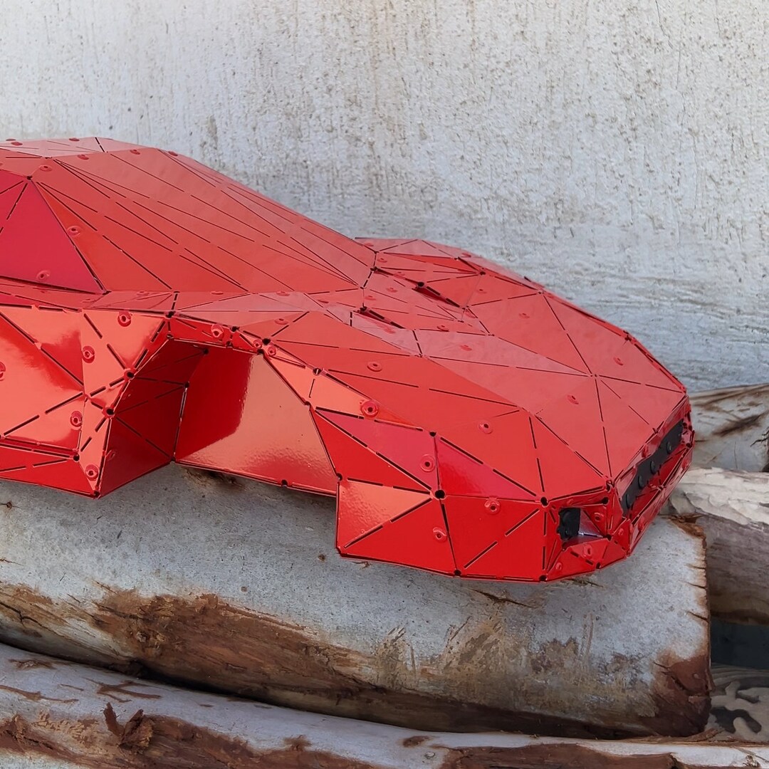 Modern Ferrari F40 Metal Desktop Sculpture 3D Car Art Decor, Car Desk ...