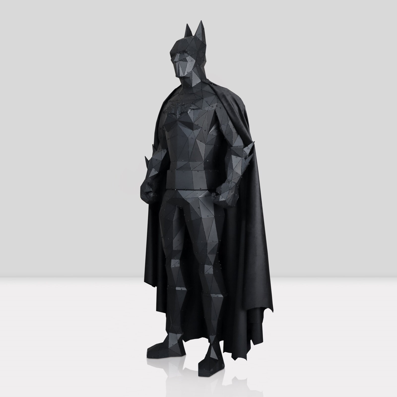 Modern Bat Man Statue Metal Sculpture 3D Bat Man Art Decor, Dark Knight ...