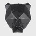 Modern Geometric Bear Head Metal Wall Sculpture - 3D Animal Wall Art ...
