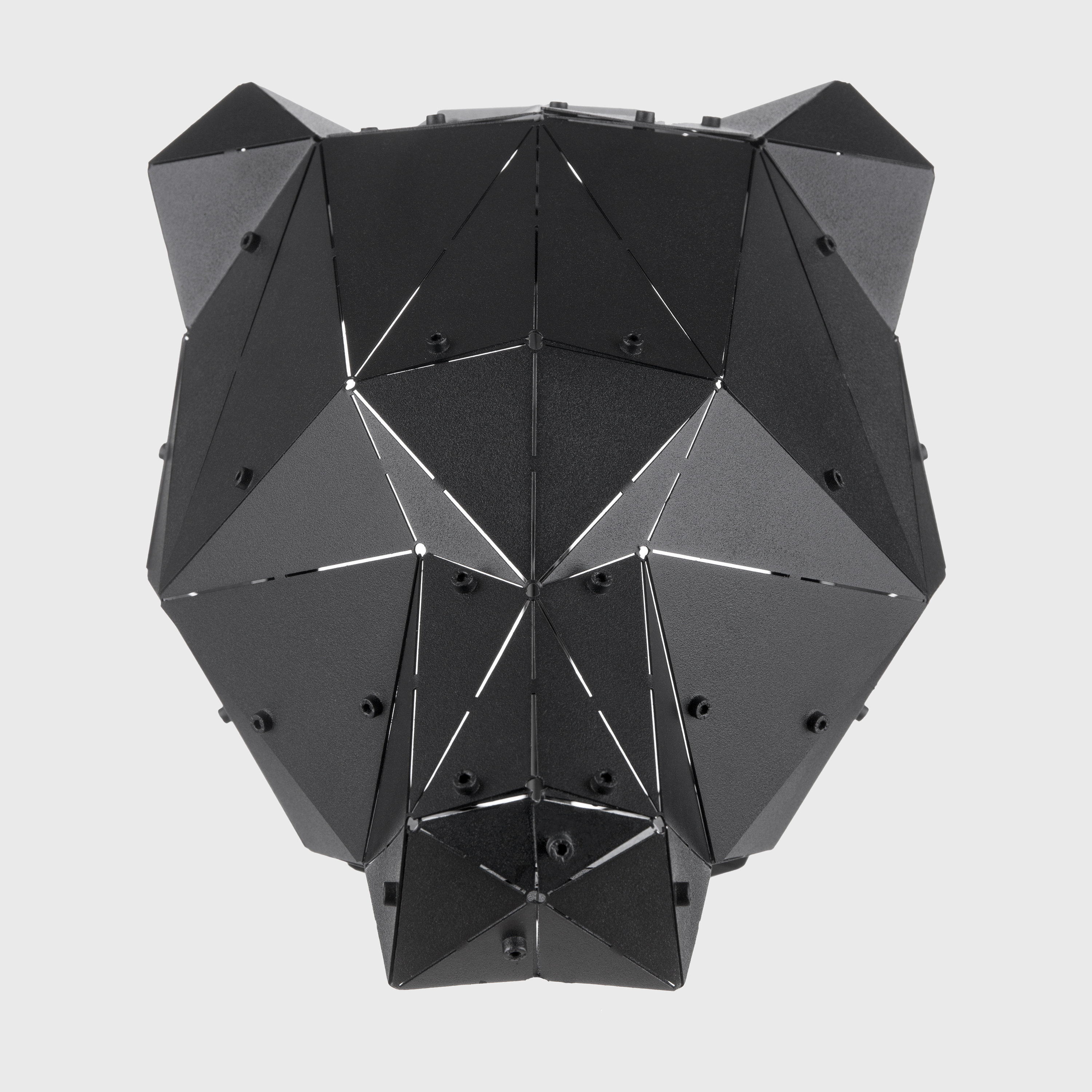 Modern Geometric Bear Head Metal Wall Sculpture - 3D Animal Wall Art ...