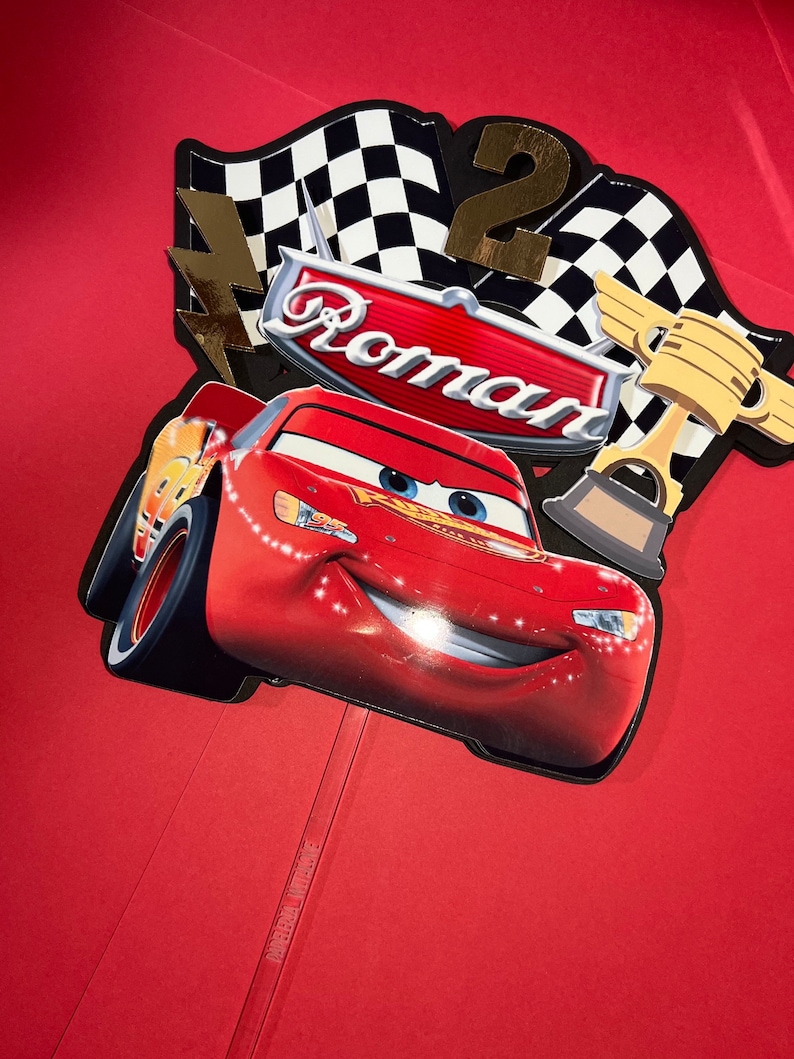 Cars Birthday Cake Topper Lightning Mcqueen Cake Topper - Etsy