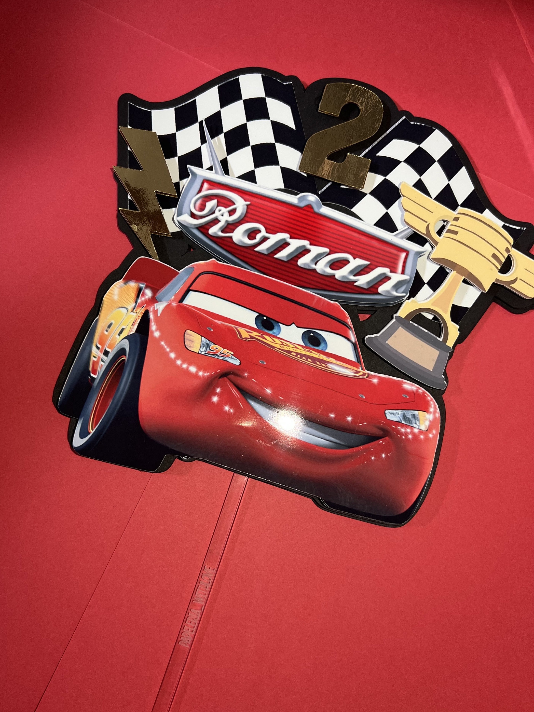 Cars Birthday Cake Topper Lightning Mcqueen Cake Topper - Etsy