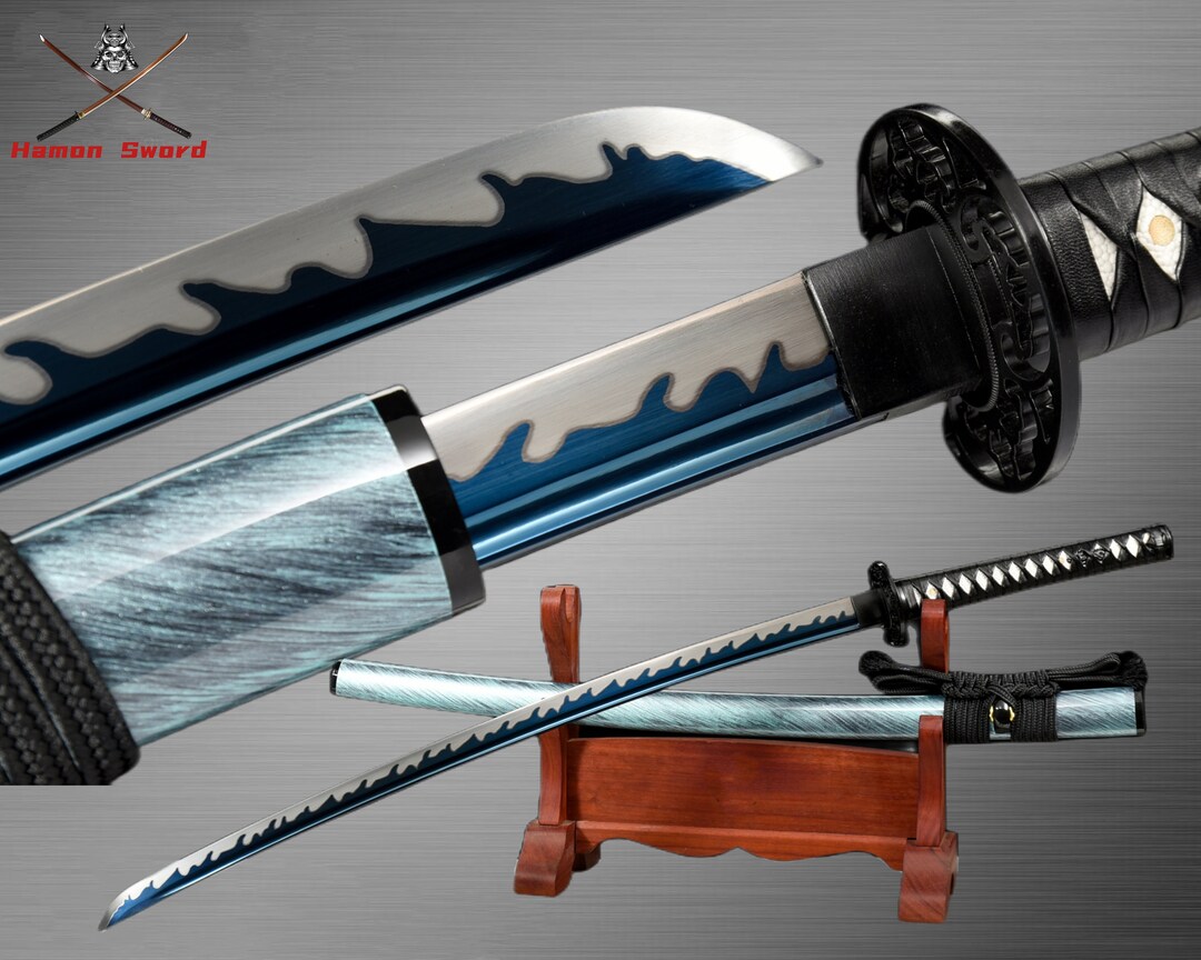 Handmade Real Japanese Samurai Sword 1065 Carbon Steel High Temperature ...