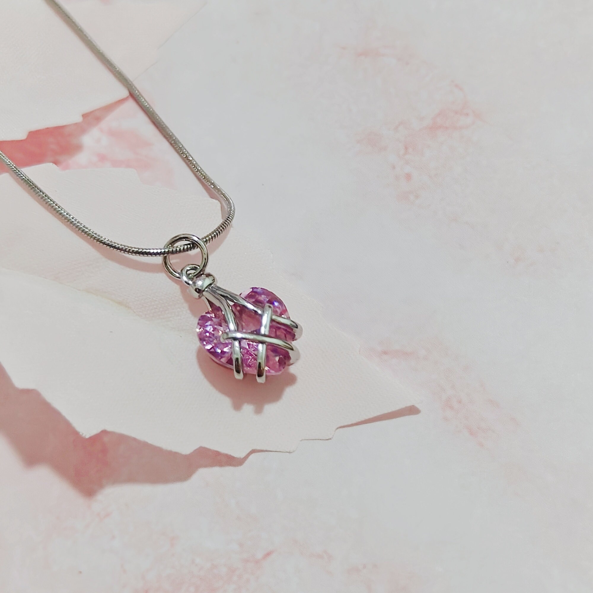 Diamond Castle Heart Necklace Friendship Necklaces 925 - Etsy