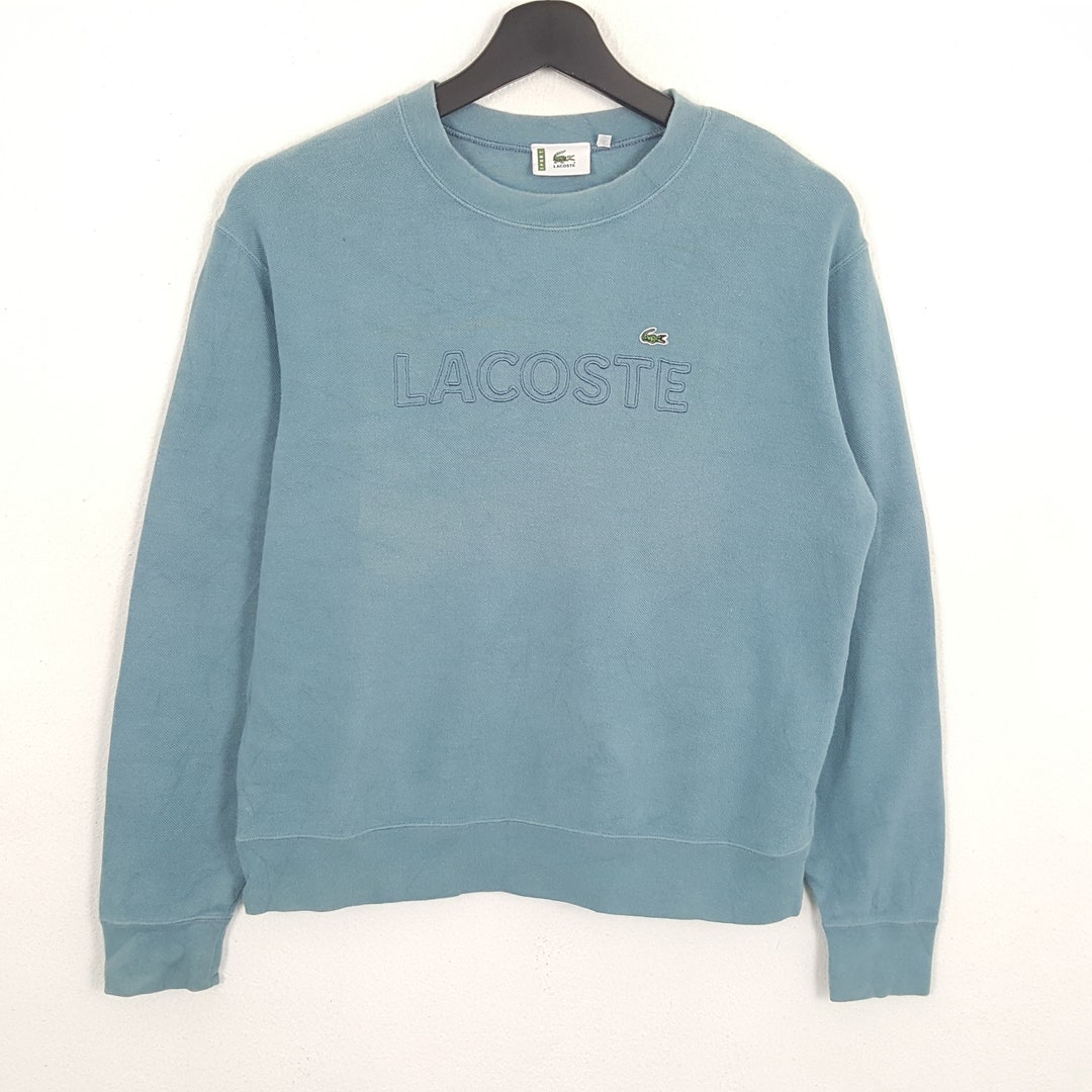 LACOSTE Italian Brand Logo Design Vintage Sweatshirt - Etsy
