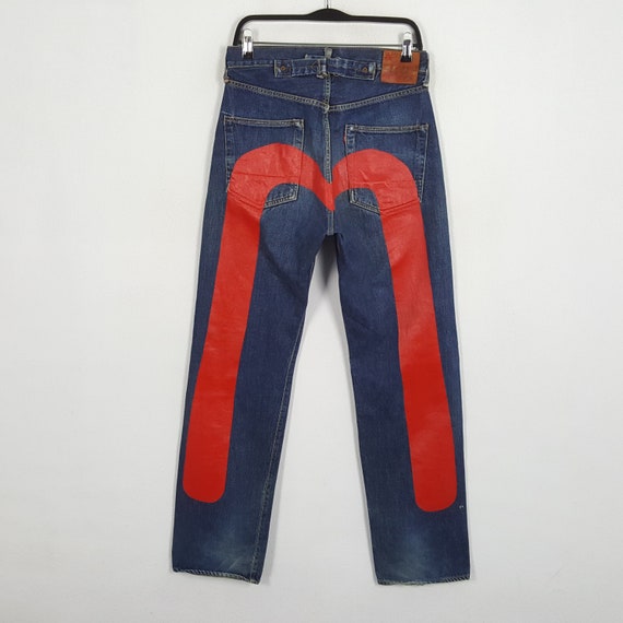 EVIS Japanese Brand Streetwear Custom Logo Style Jeans - Gem