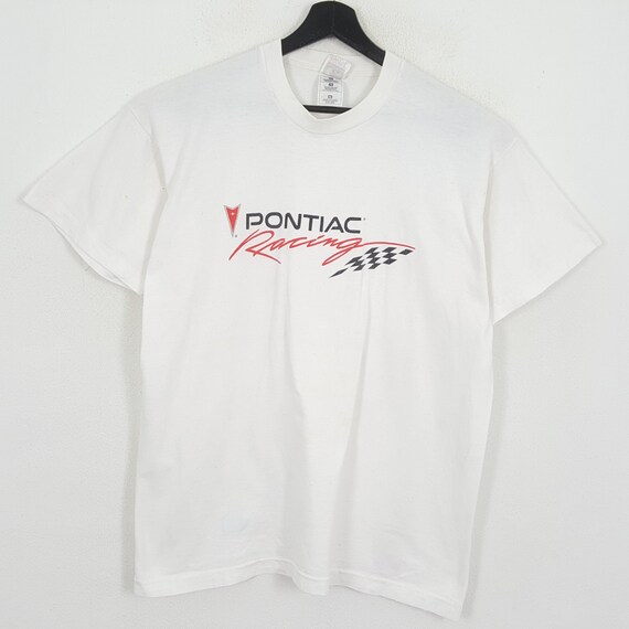 Vintage PONTIAC RACING Center Logo Design Tshirt - Gem