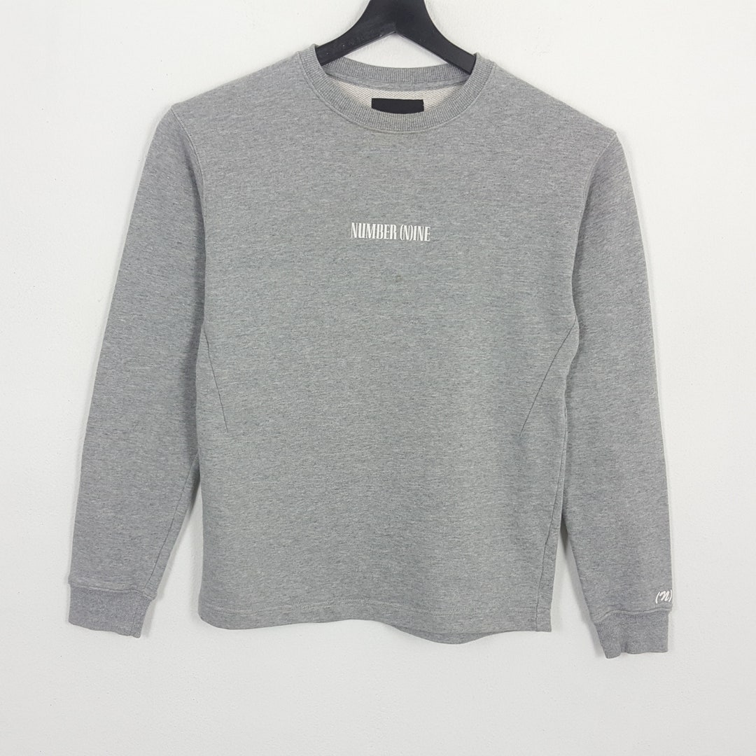 NUMBER NINE Japanese Brand Center Spell Out Design Sweatshirt - Etsy