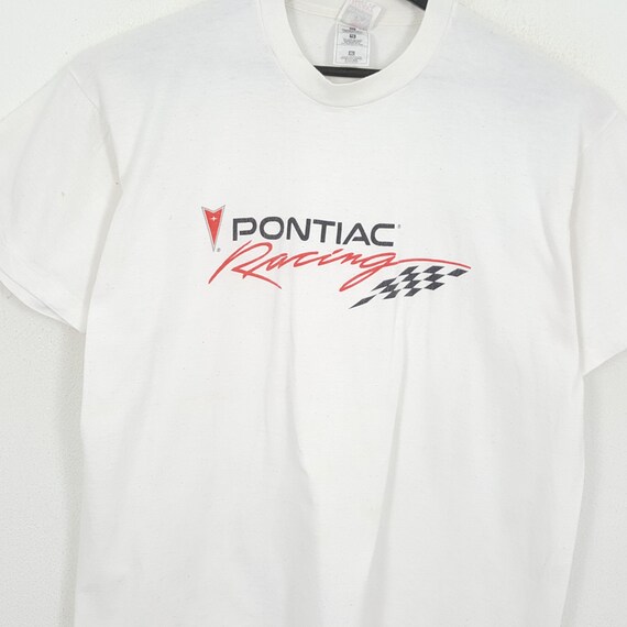 Vintage PONTIAC RACING Center Logo Design Tshirt - Gem
