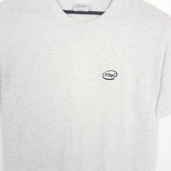 INTEL Microsoft Small Logo Streetwear Vintage Tshirt - Gem