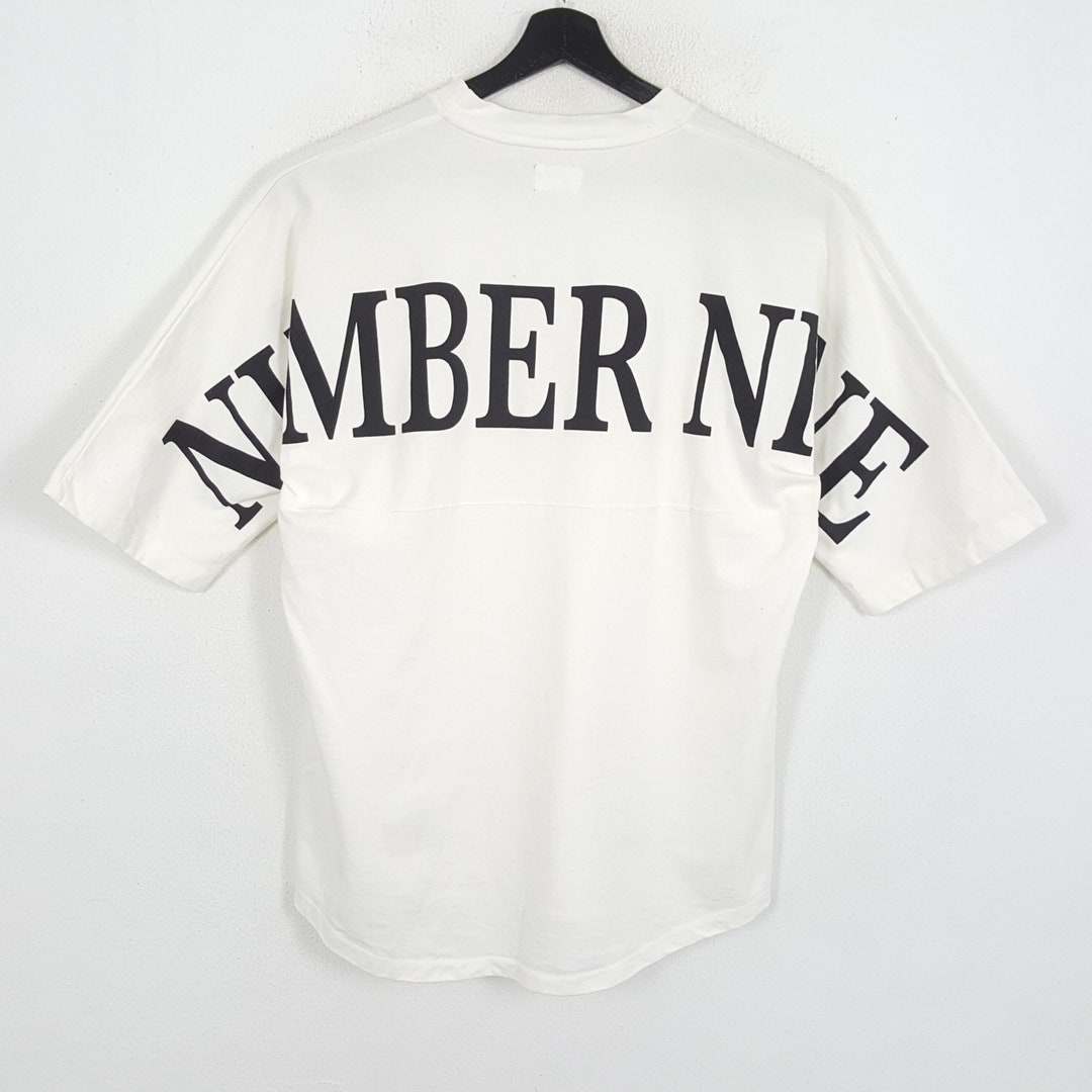 NUMBER NINE Japanese Brand Big Spell Out Design Tshirt - Etsy