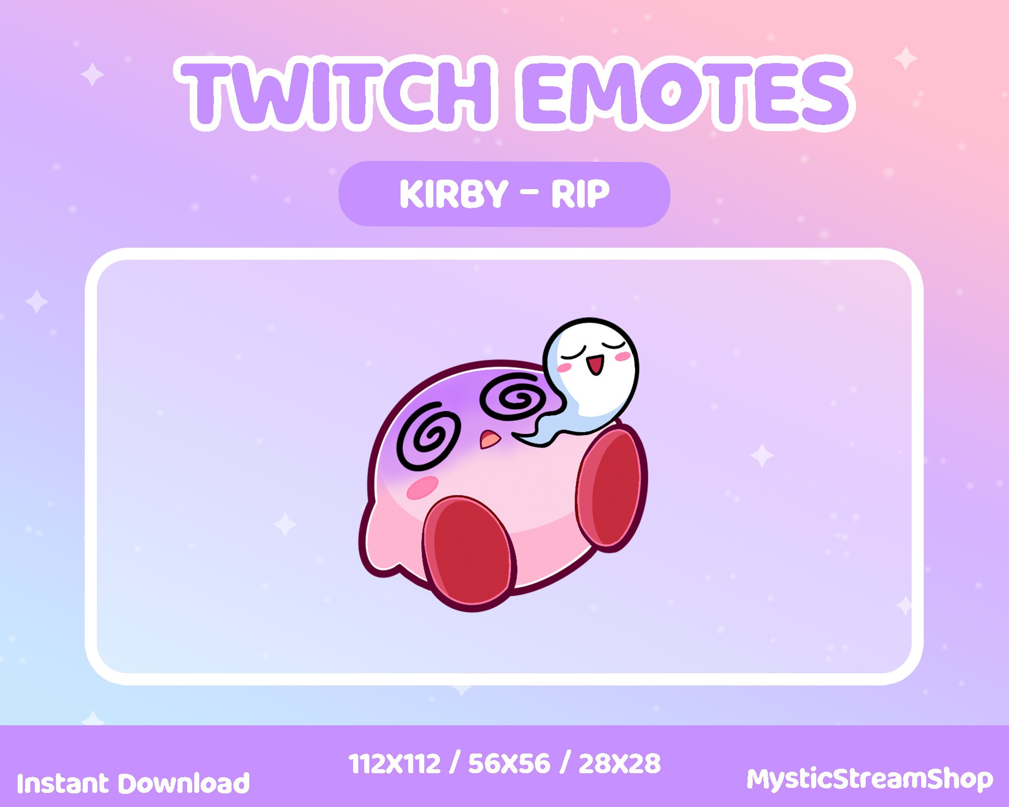 Kirby RIP Cute Twitch & Discord Emote - Etsy