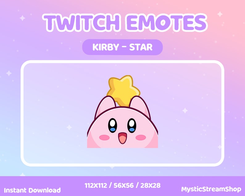Kirby Star Cute Twitch & Discord Emote - Etsy Australia