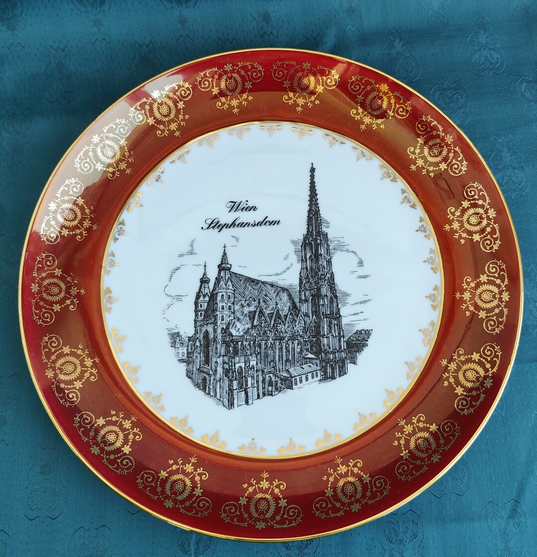 10 Vienna Extra Large Porcelain Wall Plate. Vintage Plate From Austria ...