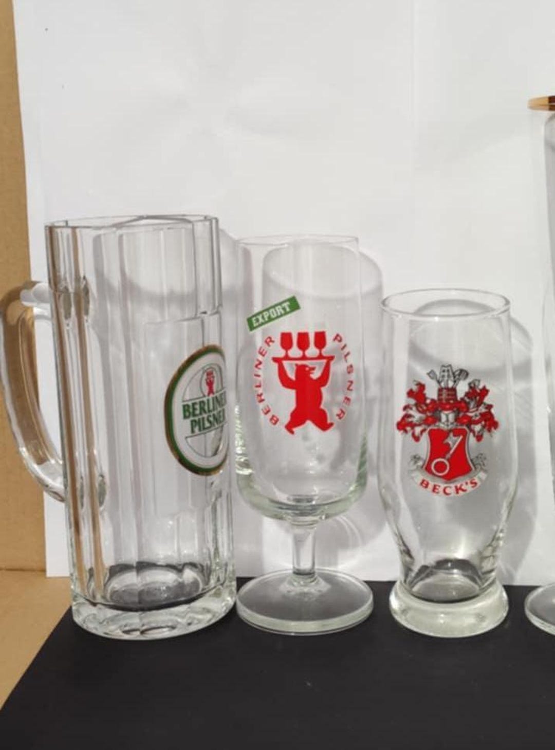 Vintage German Beer Glasses. Beck's Small Beer Glass. Berliner Pilsner ...