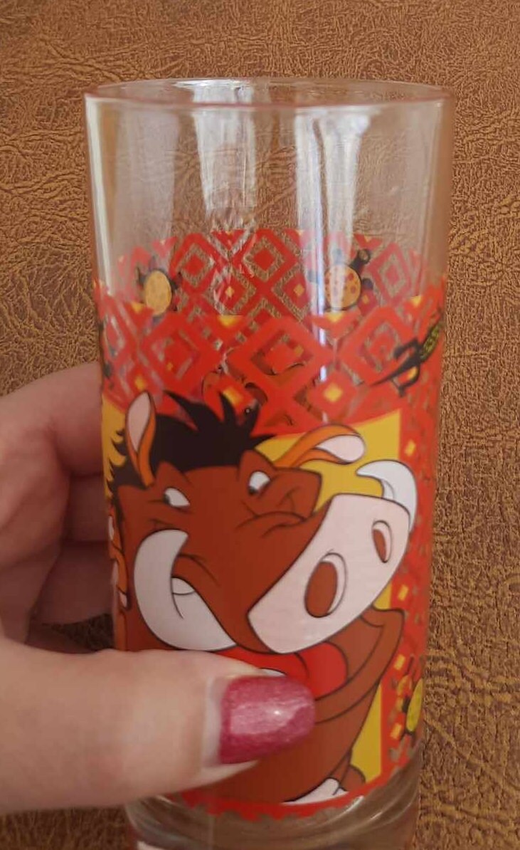 Vintage Lion King Glass. Disney's Collectibles. 90s Kid's Glass Cup ...