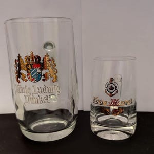 Rare Konig Beer Glasses. Konig Glassware. German Beer Glasses ...