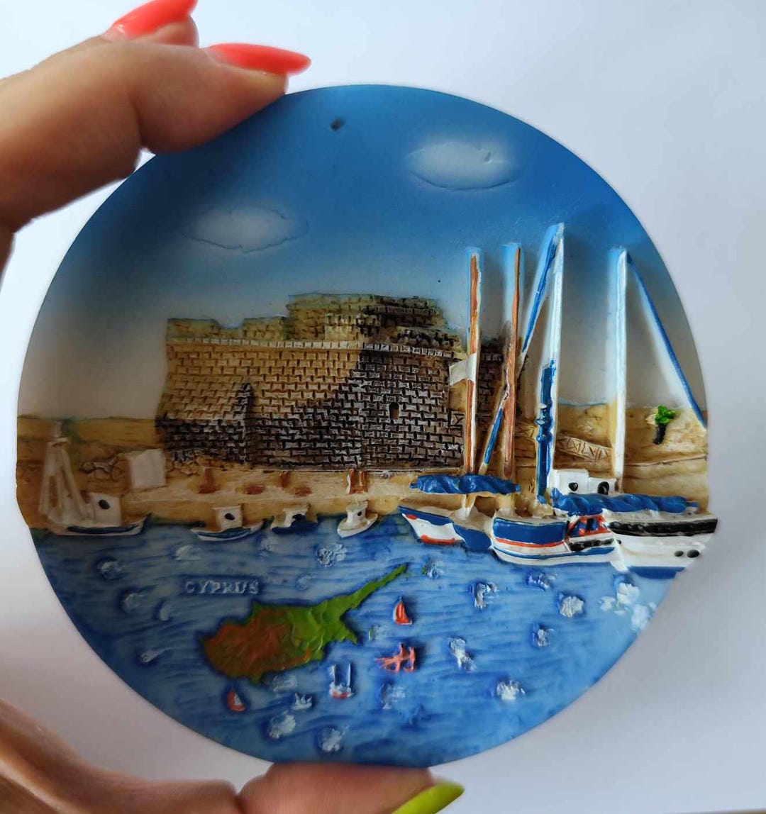 4" Cypriot Clay Wall Tile. A Souvenir From Cyprus. Handmade Embossed ...