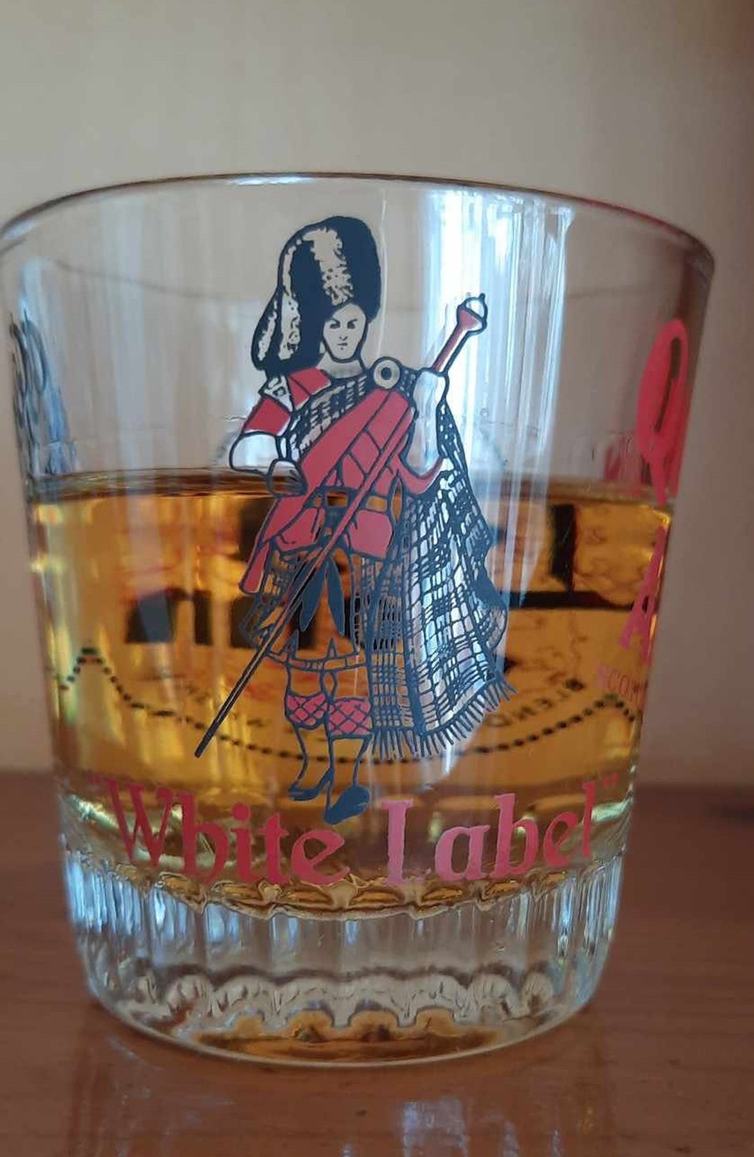 Scotch Whiskey Collectible Glass. Drinking Glass. Vintage Queen Anne ...