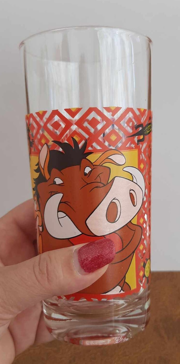 Vintage Lion King Glass. Disney's Collectibles. 90s Kid's Glass Cup ...