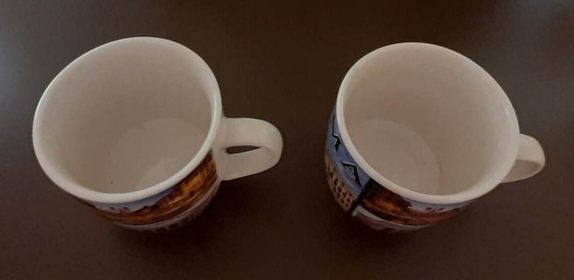Rome Collectible Cups. Set of 2 Coffee Cups. Vintage Coffee - Etsy