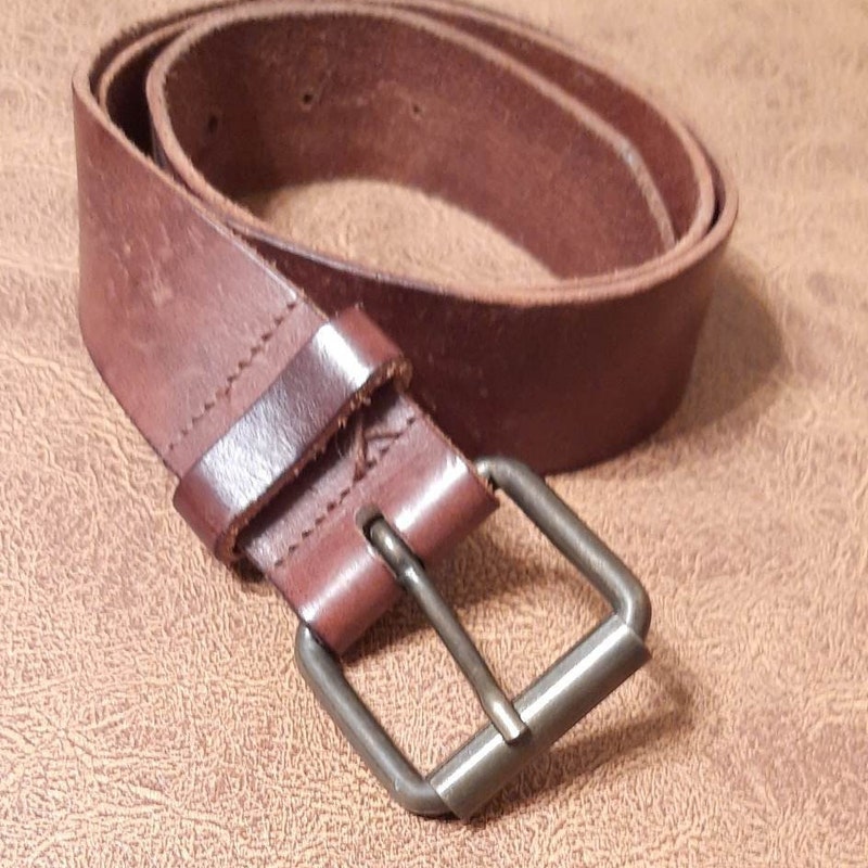 Vintage Leather Belt - Etsy