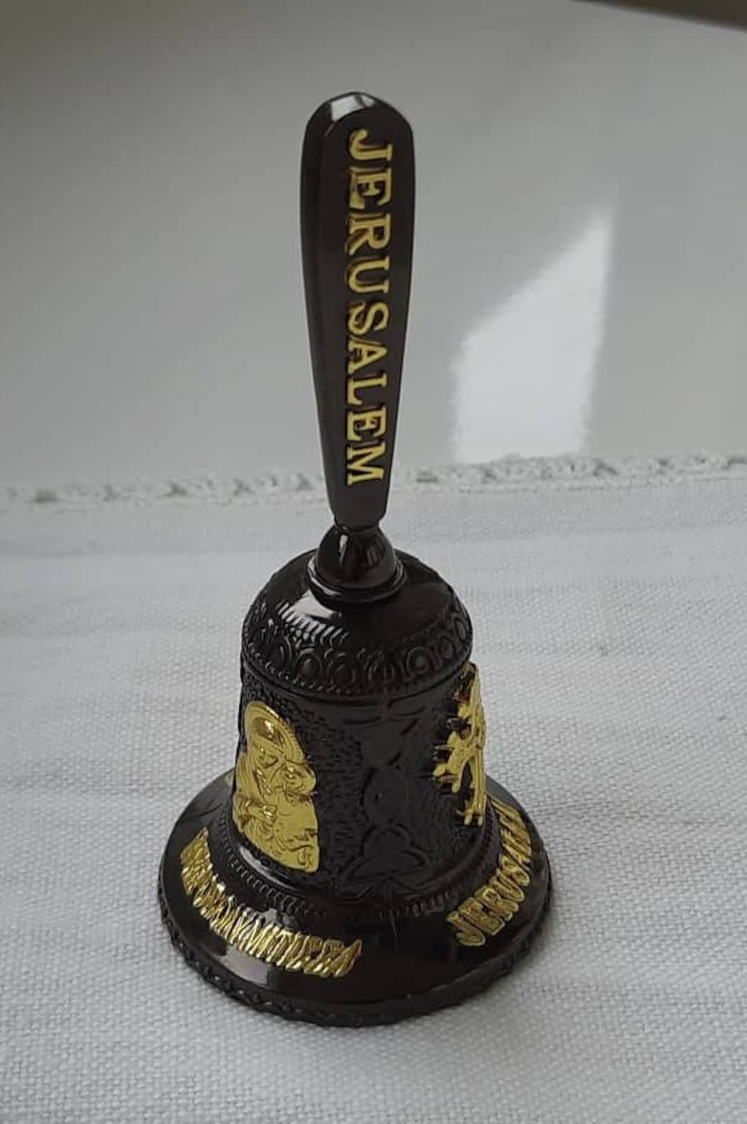 4 Jerusalem Medieval Brass Hand Bell With Ornaments. High Quality ...