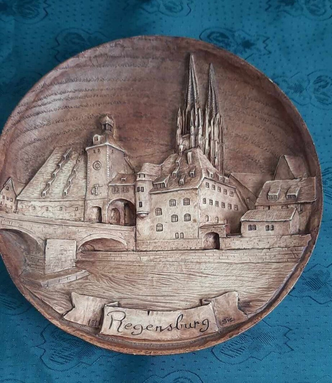 Bavarian Wooden Wall Plate From Regensburg. Vintage Wood - Etsy
