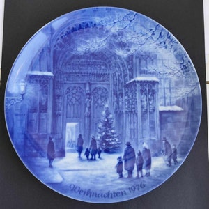 7.5 1976 Christmas Porcelain Collector's Plate. German Wall Plate ...