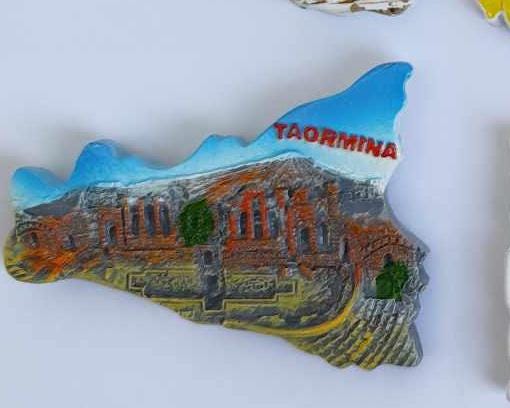 Italian Magnets. Vintage Sicilian Souvenirs. Palermo, Etna Volcano ...