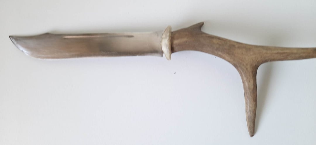Decorative Knife With Antler Handle. Handmade Stainless Steel Knife ...