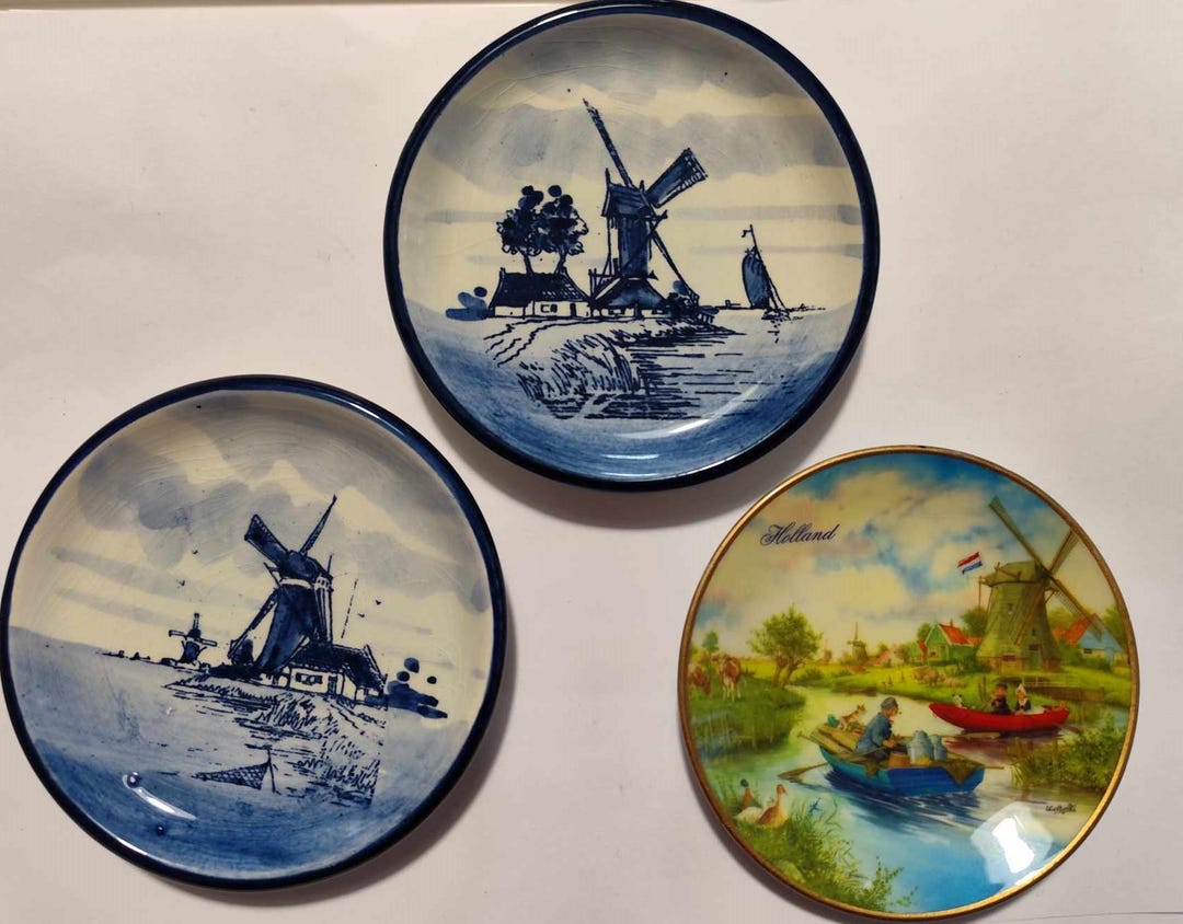 4" Delft Blue Porcelain Wall Plate From Holland. Holland Small Wall ...