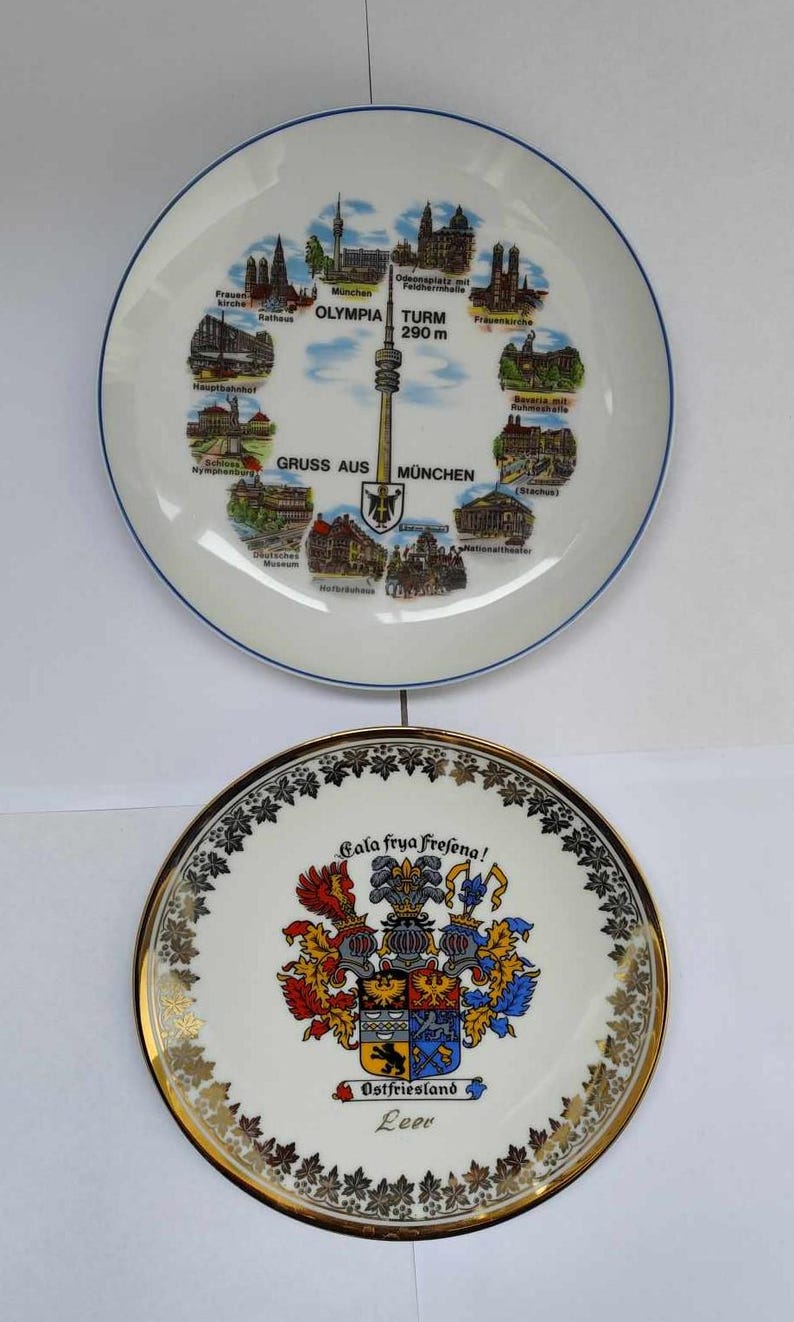 Munich Medium Porcelain Wall Plate. Vintage 8" Plate From Germany ...